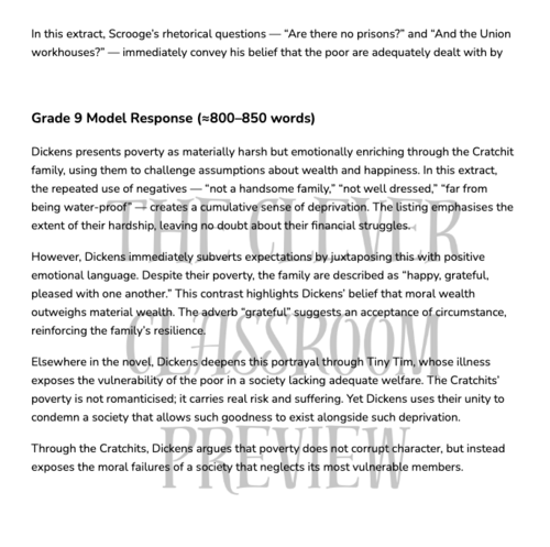 AQA GCSE English Literature – A Christmas Carol Exam Extract Questions ...