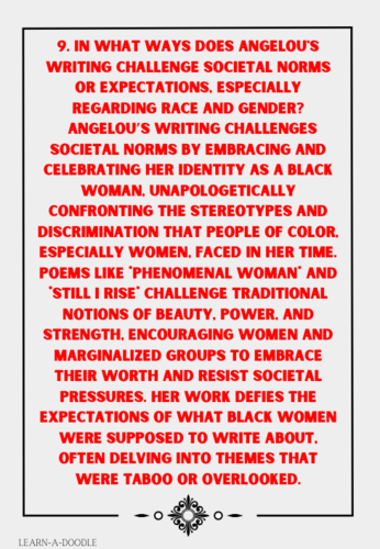 Maya Angelou's Powerful Writing Style: Critical Thinking Questions ...