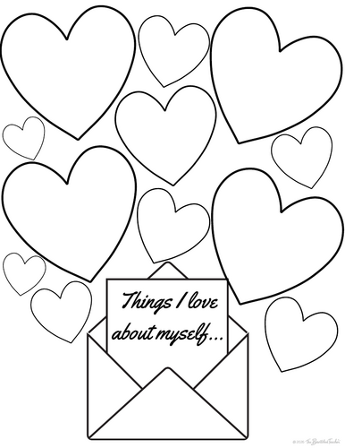 Things I Love About Myself – Valentine’s Day Writing Craft | Teaching ...