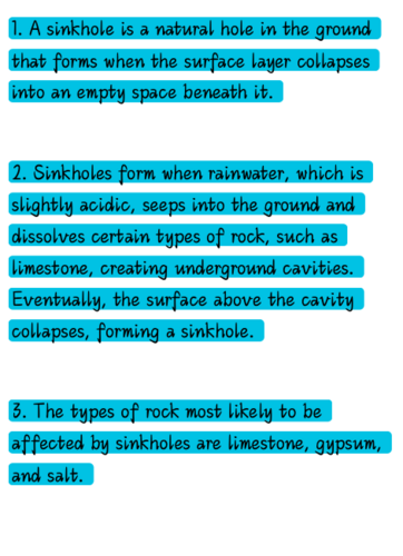 The Mystery of Sinkholes: A Complete Reading Comprehension Package ...