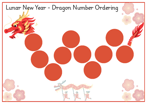 Lunar New Year - Dragon Number Ordering | Teaching Resources