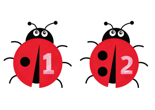 Valentines ladybird counting aid (1-10) | Teaching Resources