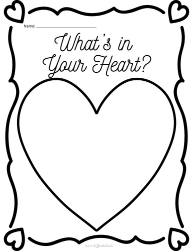 What’s in Your Heart? – Valentine’s Day Writing Page | Teaching Resources