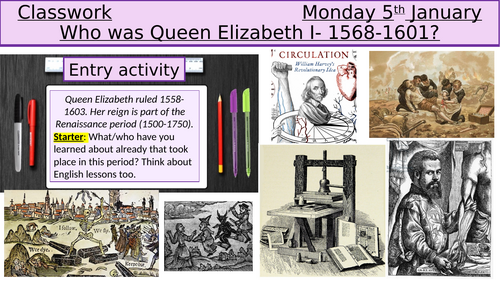 AQA Elizabethan England - Part 1 FULL LESSONS and WORKSHEETS | Teaching ...