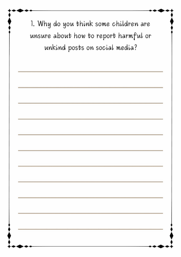 Staying Safe Online: A Social Media Question Booklet for Children on ...