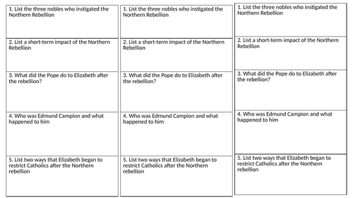 AQA Elizabethan England - Part 2 FULL LESSONS and WORKSHEETS | Teaching ...