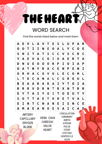 GCSE Biology – The Heart & Circulatory System | Word Search | Teaching ...