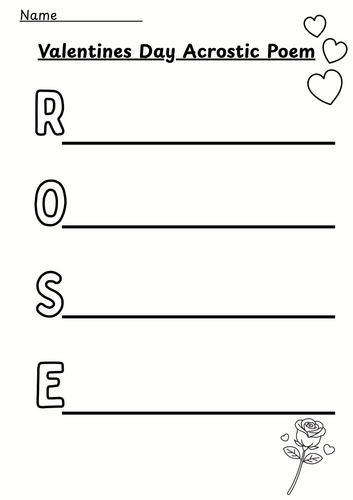 Valentine’s Day Acrostic Poems | Teaching Resources