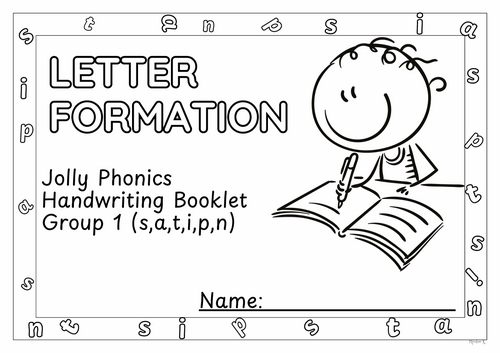 Jolly Phonics Letter Formation Booklet- Group 1 (s,a,t,i,p,n ...