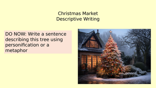 Christmas Market Descriptive Writing | Teaching Resources