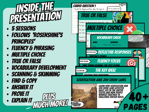 Segregation & Jim Crow Laws | Reading Comprehension | Year 3/4 ...
