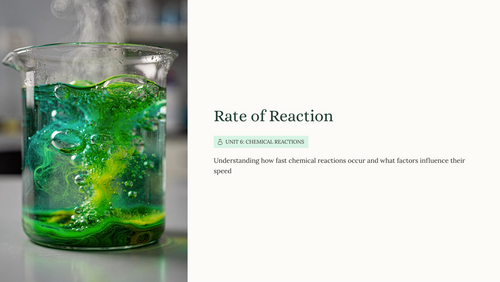 iGCSE Chemistry - Rate of Reaction | Teaching Resources