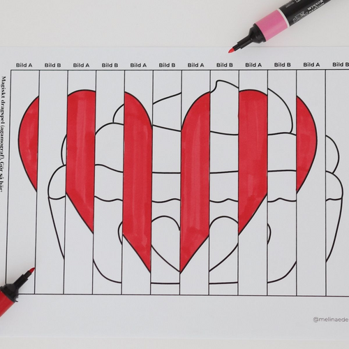 Valentine’s Agamograph - Magical Printable Craft for Kids | Teaching ...