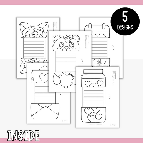 Valentine’s Writing Templates - Foldable Craft for Kids | Teaching ...