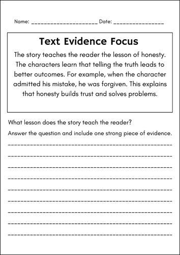 RACE Strategy Practice Worksheets Writing Passages & Prompts Paragraph ...