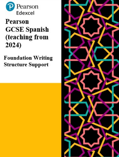 New GCSE Spanish Higher & Foundation writing structure support ...