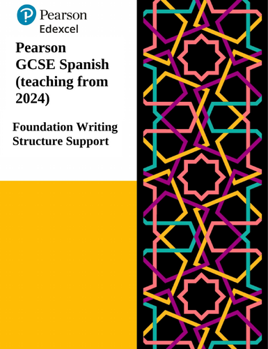 New GCSE Spanish Higher & Foundation writing structure support ...
