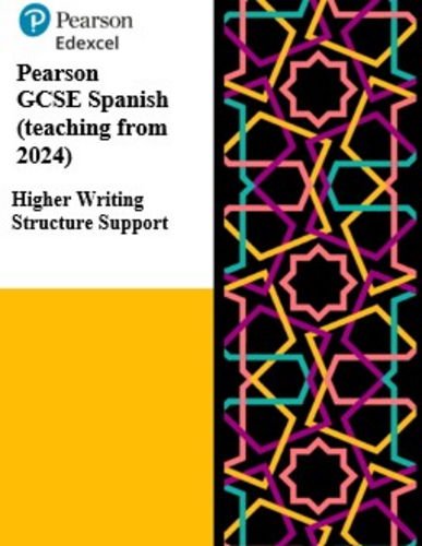 New GCSE Spanish Higher & Foundation writing structure support ...