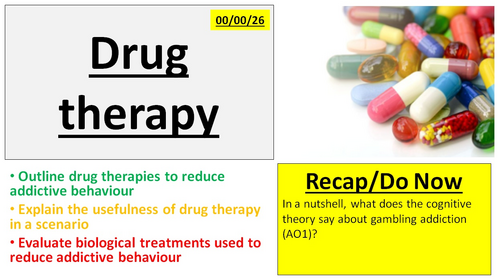 Drug therapy | First exams in 2027 - AQA A Level Psychology (Addiction ...
