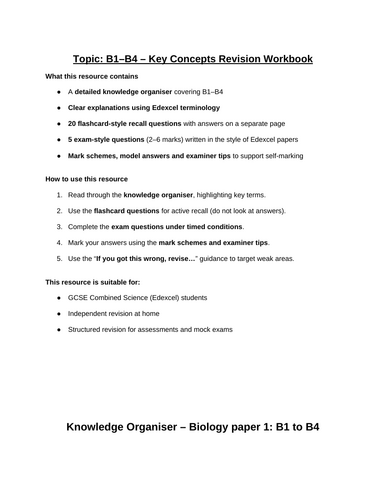 Edexcel GCSE Combined Science Full Exam pack for all papers | Teaching ...