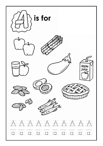 Food and Drink Alphabet Worksheet Pack | Teaching Resources