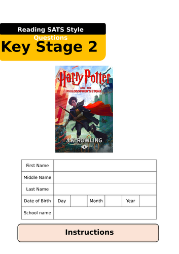 SATS style reading comprehension Harry Potter and the Philosopher's ...