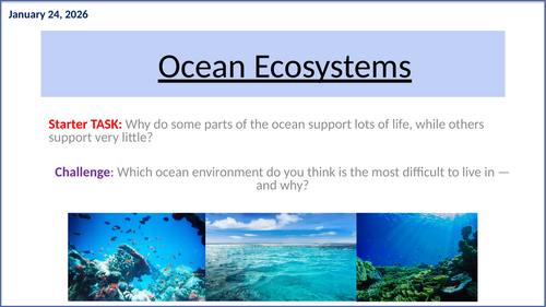Ocean Ecosystems – Coral Reefs, Deep Sea and Trenches (KS3 Geography ...