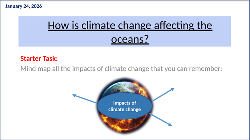 Climate Change and the Oceans (KS3 Geography Lesson 5) | Teaching Resources