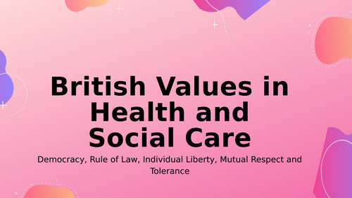 British Values in Health and Social Care – Engaging PowerPoint with ...