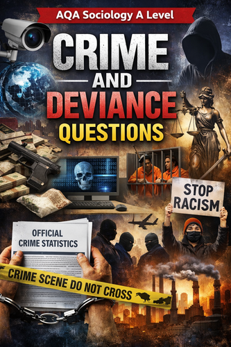 AQA Sociology A Level Crime and Deviance Practice Questions | Teaching ...