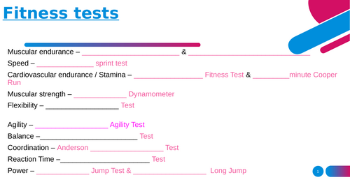 Cambridge National Sports Science - R181 Task 1 | Teaching Resources