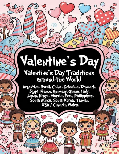 Valentine's Day Packet | Global Traditions Reading Writing Art 20 ...