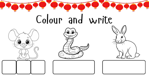 Chinese New Year zodiac animal writing | Teaching Resources
