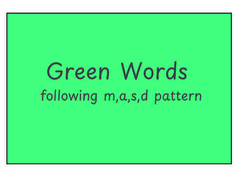 Set 1 Green Words - 4 words for each sound taught | Teaching Resources