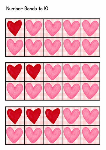 Valentines Day - Number Bonds to 10 | Teaching Resources