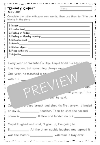 Valentine's Day Creative Writing for 3rd, 4th, 5th and ESL Students ...