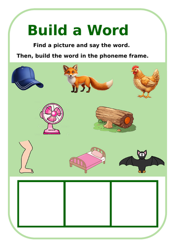 H, B, F, L Playdough Build a Word | Phonics | CVC | Read | Teaching ...