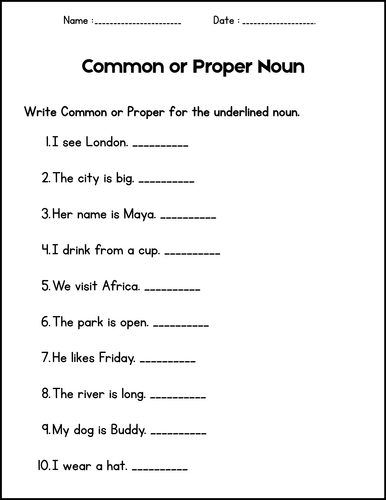 Nouns and Pronouns Worksheets - Grammar Activities for 1st 2nd 3rd ...