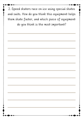 Speed Skating for Kids! Nonfiction Text & Worksheets, Winter Olympics ...