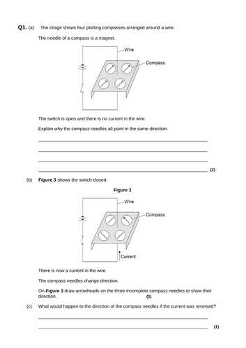 GCSE Physics Electromagnetism – Magnetic Fields of Electric Currents ...