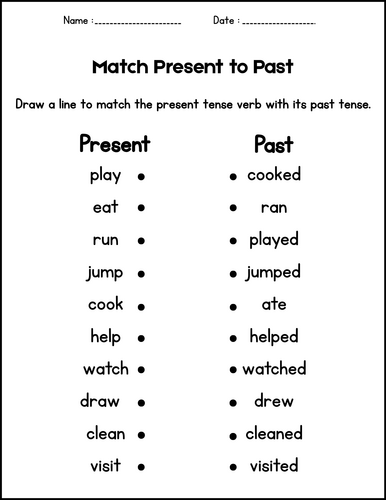 Verb Tense Worksheets - Grammar Verb Tense Practice Activities 1st 2nd ...