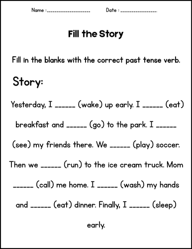 Verb Tense Worksheets - Grammar Verb Tense Practice Activities 1st 2nd ...