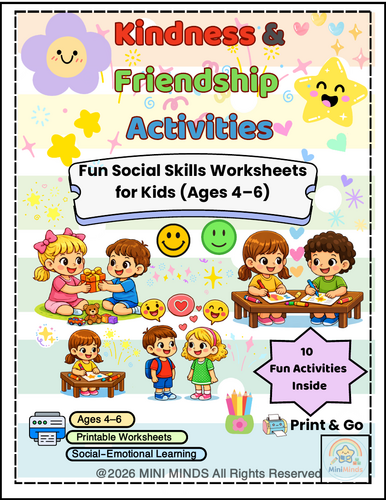 Kindness and Friendship Worksheets for Kids | Teaching Resources