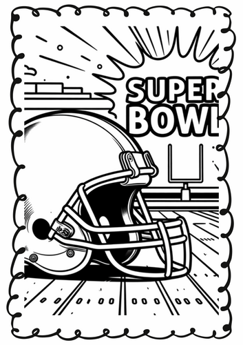Super Bowl Coloring Pages | Football SuperBowl Day Activities for Kids ...