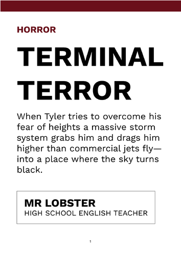 ORROR STORY for Reluctant Readers - TERMINAL TERROR - High-Interest ...