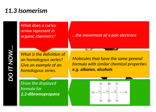 AQA Alevel Organic Chemistry Chapter 11.3 Isomerism Presentation and ...