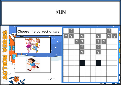 Winter Action Verbs Mystery Pictures Set 1 Review | Teaching Resources