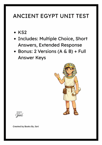 Ancient Egypt Assessment | End of Unit Test (Year 5, Year 6, KS2 ...