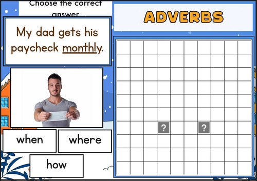 Winter Adverbs Mystery Pictures Set 1 Engaging Activities | Teaching ...