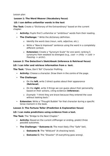 Year 5 Guided Reading - independent activities linked a variety of ...